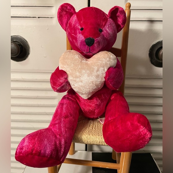 Russ | Toys | Vintage Plush Russ Berrie Kisses Pink Teddy Bear ...